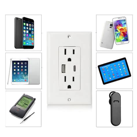 2017 New Usb Type C Wall Socket High Speed 4 8a Charger Adapter Wall