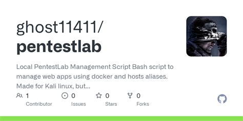 github ghost11411 pentestlab local pentestlab management script bash