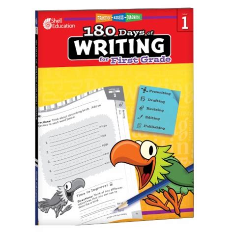Shell Education 180 Days Writing Spelling And Printing Grade 1 3 Book
