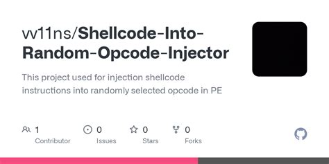 Github Vv11ns Shellcode Into Random Opcode Injector This Project Used For Injection Shellcode