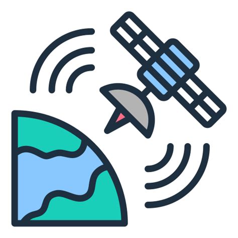 Remote Sensing Satellite Free Technology Icons