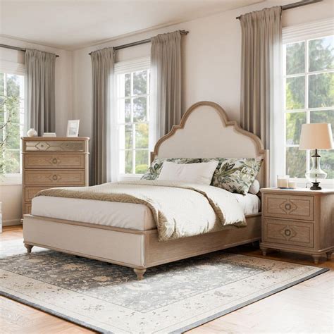 Furniture Of America Brightwell 3 Piece Rustic Oak Wood Queen Panel
