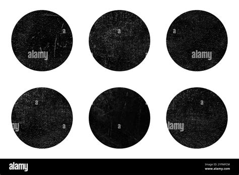 Vintage Black Circle Grunge Textures Backgrond Vector Illustration