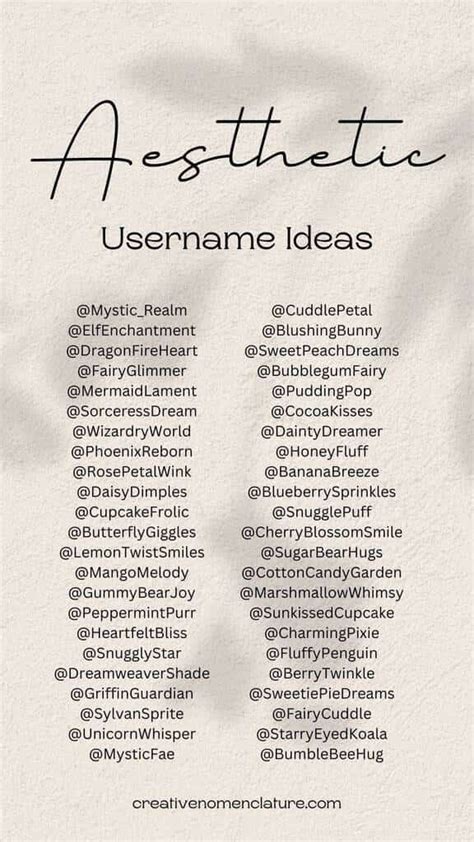 675 aesthetic usernames catchy and creative usernames for your online