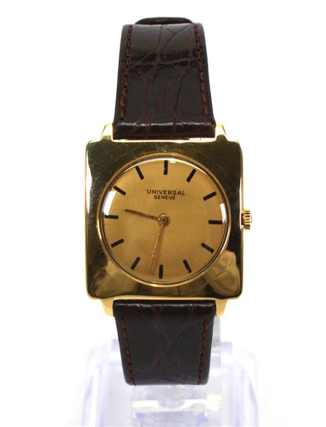 Universal 18k Yellow Gold Model 820 Mens Wrist Watch For Sale At 1stdibs