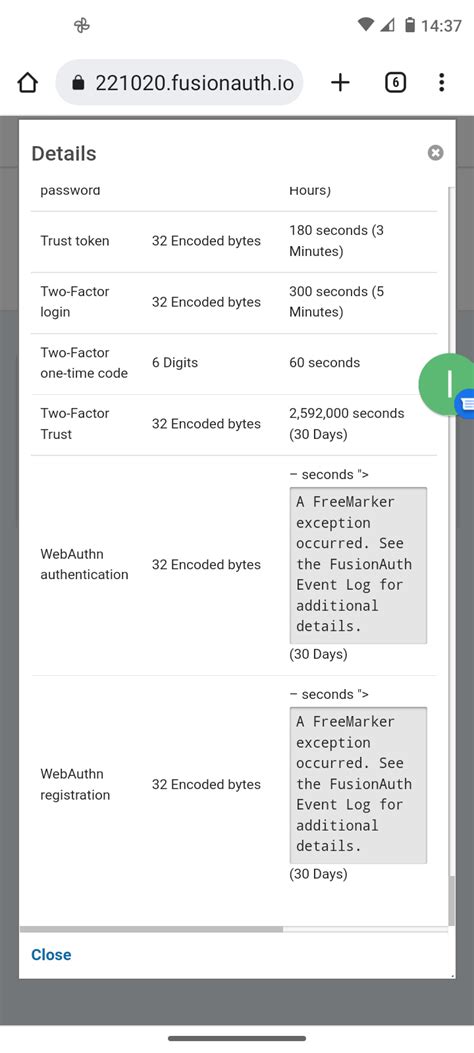 freemarker exception on tenant details page · issue 1932 · fusionauth fusionauth issues · github