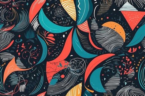 Premium Photo Pattern Hipster Abstract Form Geometric Line Shapes