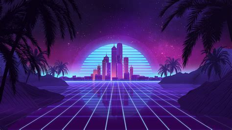 retro synthwave theme ps4 wallpapers wallpaper cave