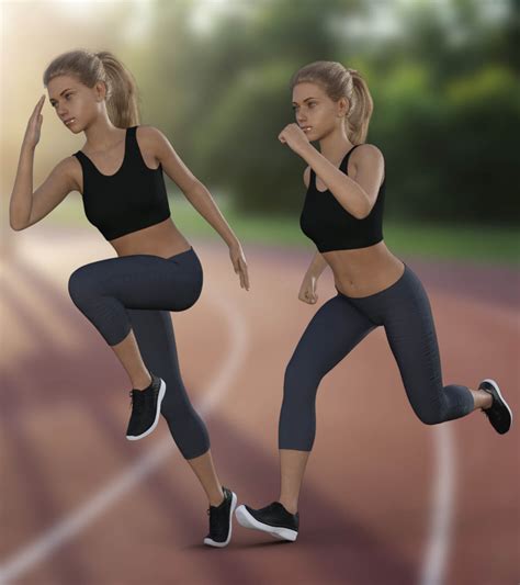 Running Poses Pose Pack Daz Content By Axe Maker