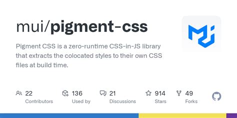 Github Muipigment Css Pigment Css Is A Zero Runtime Css In Js