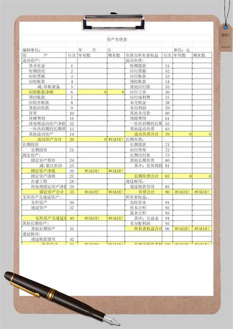 最热免费财务会计资产负债表excel模板 免费财务会计资产负债表excel下载 脚步网