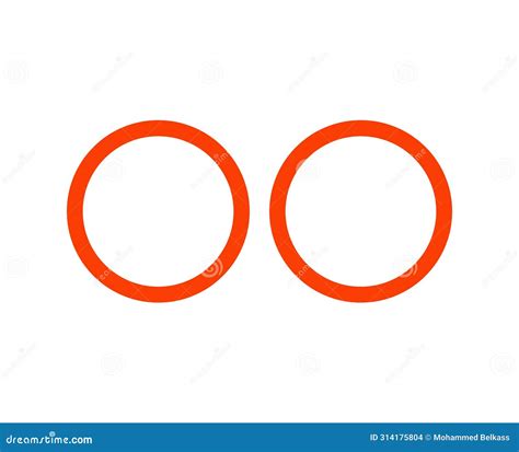 Circle Shape Outline Stroke Orange Symbol Element Vector Stock Vector Illustration Of Cover