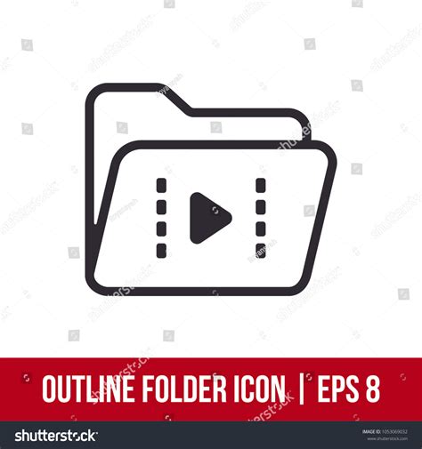 Outline Folder Icon Stock Vector Royalty Free Shutterstock