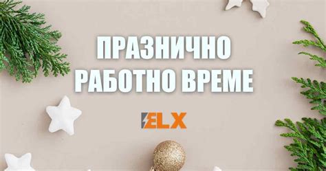 Работно време по коледните и новогодишни празници 2022 ϟ Elx Bg