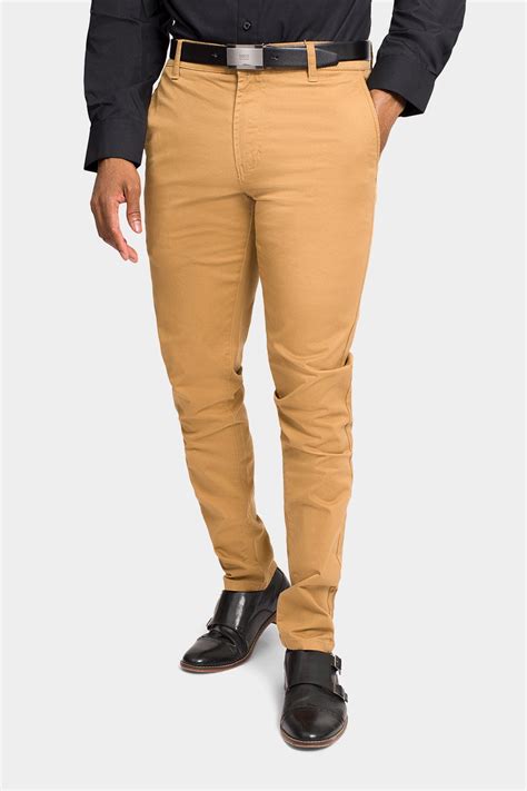 Victorious Mens Basic Casual Slim Fit Stretch Chino Pants Dl1250