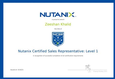 Zeeshan Khalid On Linkedin Nutanix Certified Sales Representative