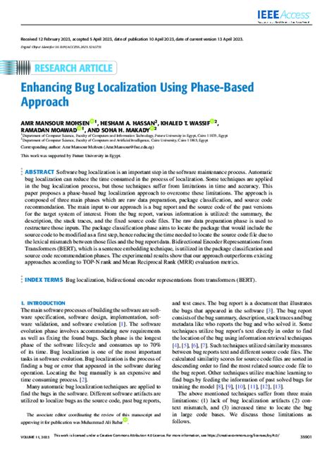Pdf Enhancing Bug Localization Using Phase Based Approach