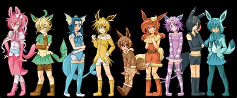 Eevee Evolutions Gijinka