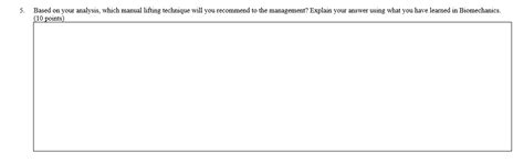 Solved Stoop Lifting Technique During Stoop Lifting