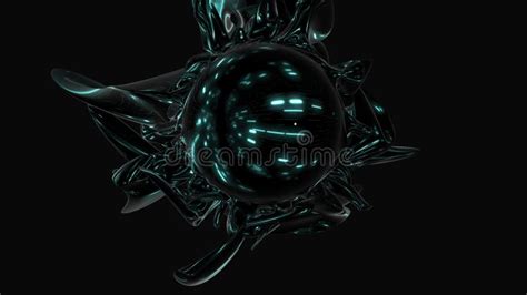 Futuristic Glowing Metallic Object Floating In Space Stock Video Video Of Metallic Futurism