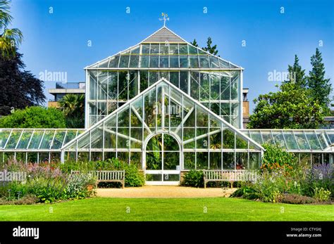 Greenhouse Of The Botanical Garden Of The University Of Cambridge Stock