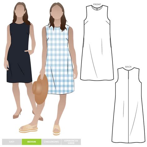 June Sheath Dress Sewing Pattern Casual Patterns Style Arc