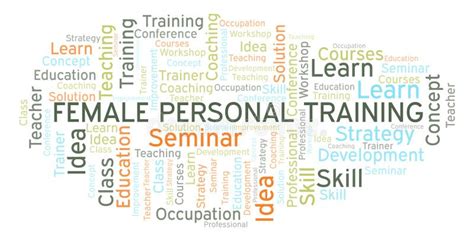 Female Personal Training Word Cloud Stock Illustration Illustration