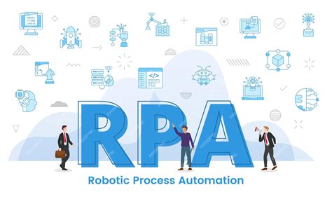 Premium Vector Rpa Robotic Process Automation Concept With Big Words