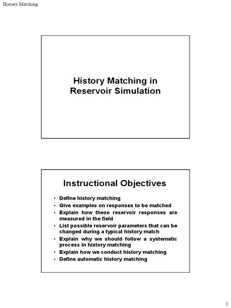09a Introduction To History Matching Pdf