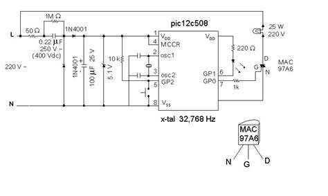 Night Light Saver V32 Using Pic12c508