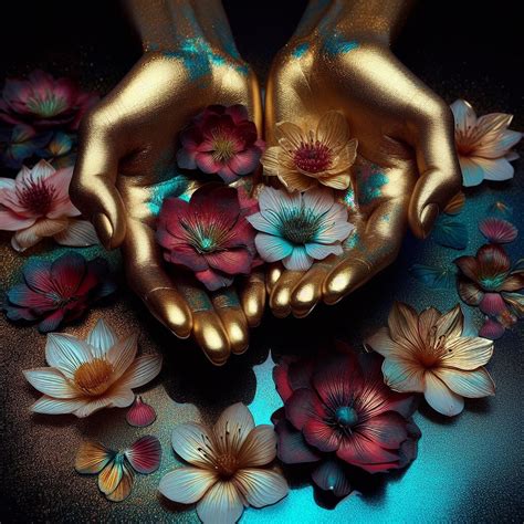 Download Ai Generated Hands Flowers Royalty Free Stock Illustration