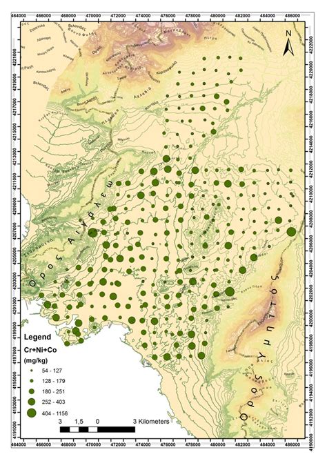Graduated Symbol Map Showing The Spatial Distribution Of The