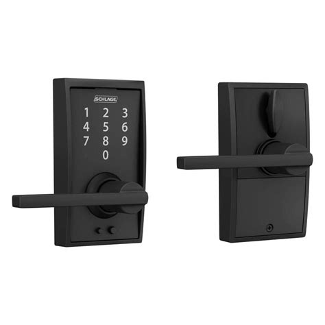 Reviews For Schlage Century Matte Black Touch Keyless Touchscreen Door Lock With Latitude Handle