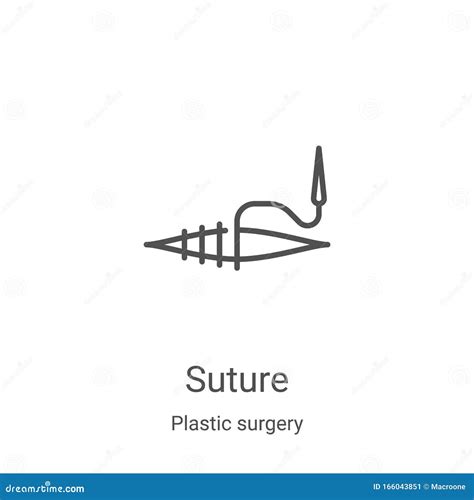 Suture Icon Vector From Plastic Surgery Collection Thin Line Suture