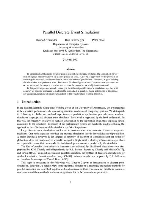 pdf parallel discrete event simulation