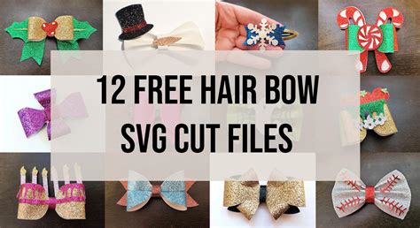12 Free Hair Bow Svg Cut Files Craft With Catherine