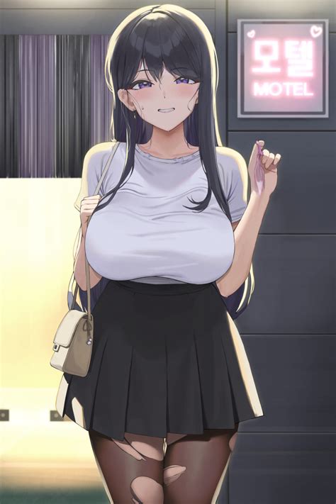 Rule 34 After Sex Bag Black Hair Black Pantyhose Black Skirt Blush Breasts Commission Condom