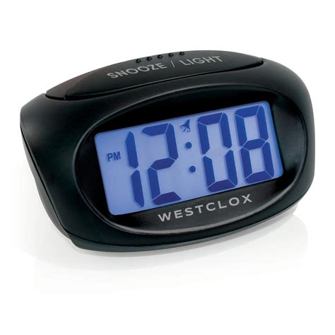 Westclox Battery Operated Digital Lcd Alarm Clock 70043