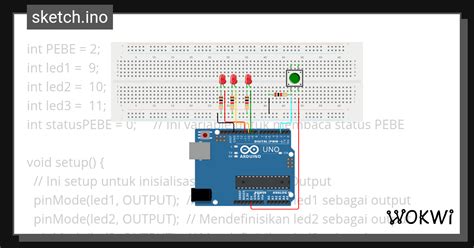 Led With Push Button Wokwi ESP STM Arduino Simulator