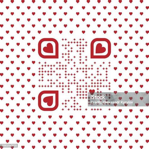 수 내 발렌타인 텍스트 Qr 코드 마음 배경 벡터 일러스트 발렌타인 카드 스티커 인사말 카드 사랑 메시지 T셔츠 그래픽 사랑 라벨으로 사용할 수 있습니다 Qr코드에 대한