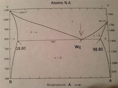 Solved Consider The Eutectic Phase Diagram Of The Fictitious