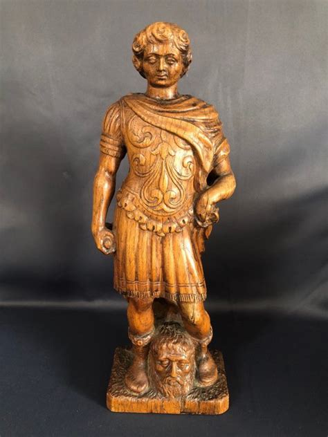 Sculpture David Versus Goliath Wood 19th Century Catawiki