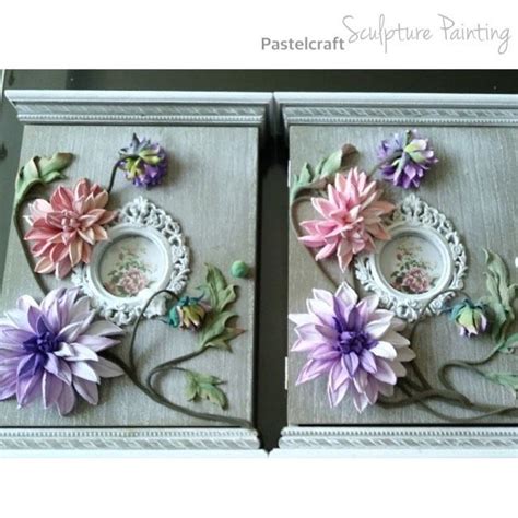 Instagram의 파스텔클레이님 첫줄 파스텔크래프트에서 스컬프쳐페인팅 쌍둥이 작품이 태어났습니다 똑같네똑같아 파스텔크래프트 김순애강사님 작품입니다 누가