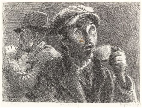 Lot Raphael Soyer Men Eating