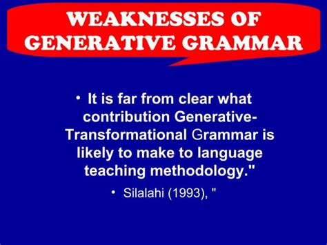 Generative Grammar Ppt