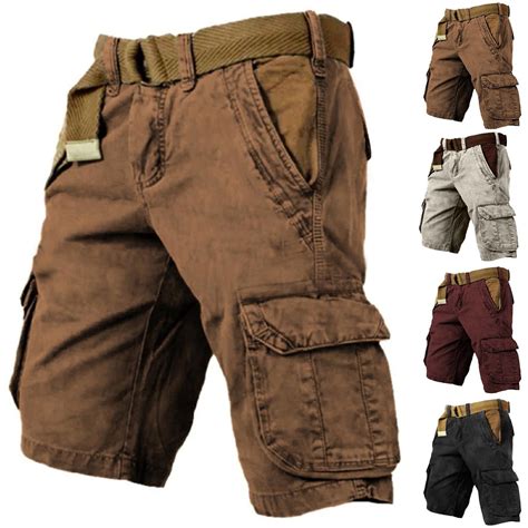 Cllios Mens Stretch Tactical Shorts Water Resistant Ripstop Cargo