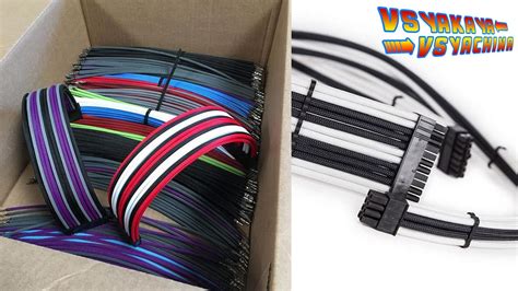 Кабель в оплетке Atx из Китая 24 8 6 Pin Сabel Comb Cable Sleeving Youtube