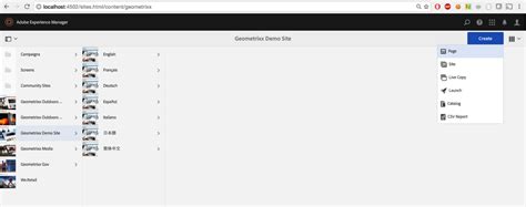 creating a new language site in aem