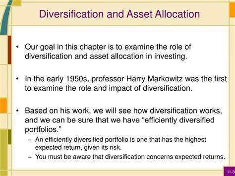 Ppt Diversification And Risky Asset Allocation Powerpoint