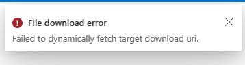 Failed To Dynamically Fetch Target Uri Cloud Build
